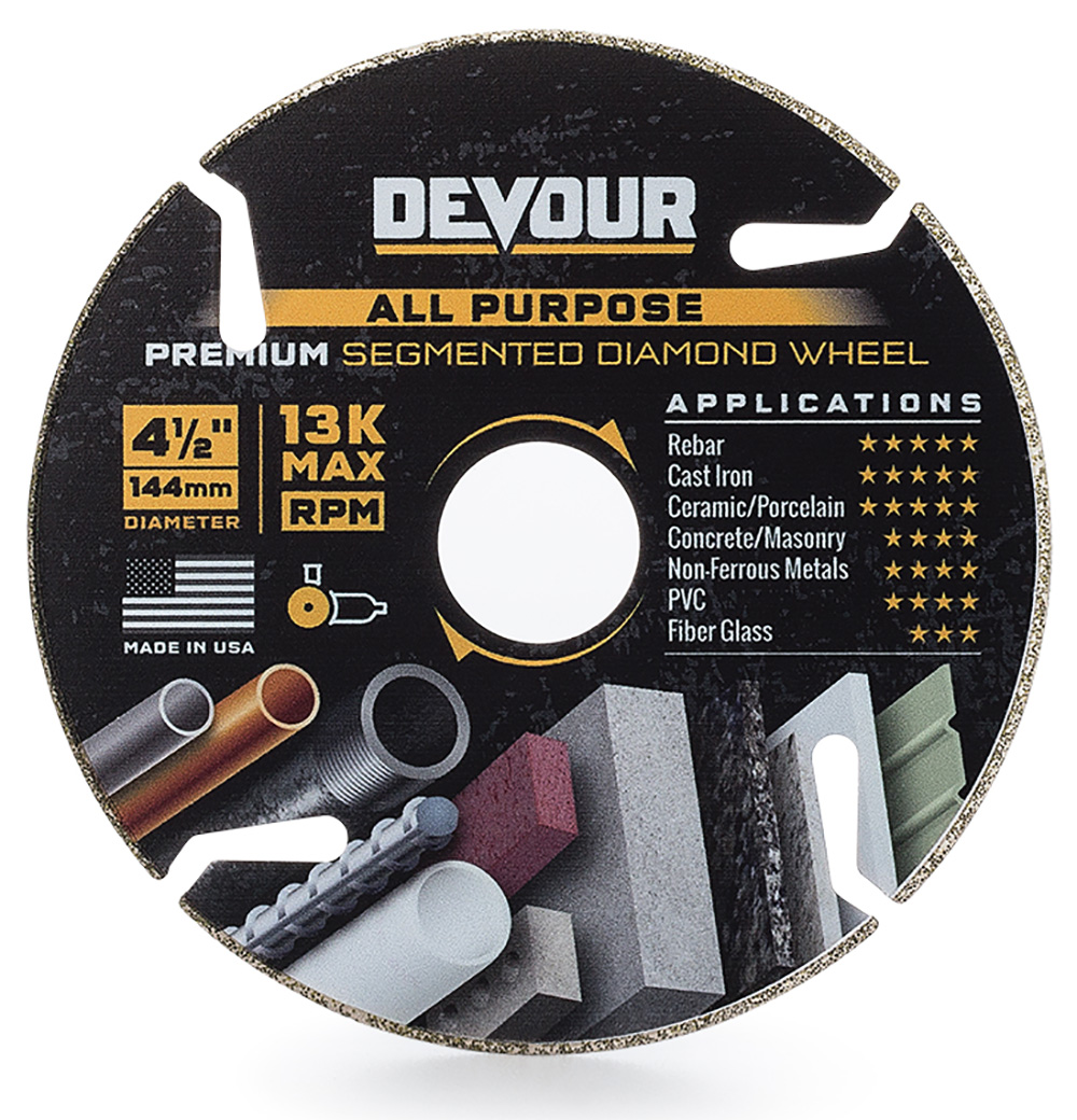 4.5" PREMIUM All-Purpose Segmented Rim Diamond Blade - Devour™ Blades ...
