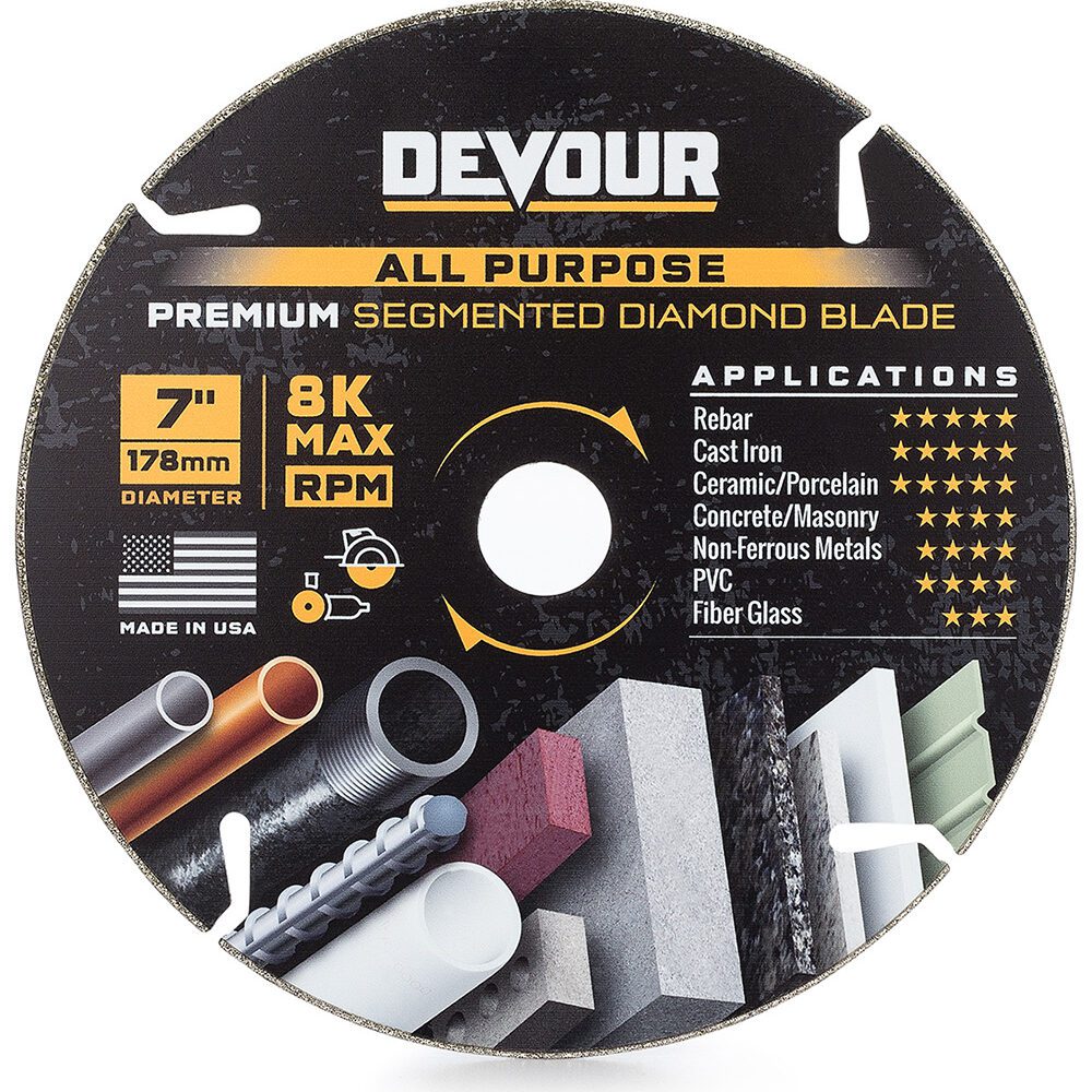 7.0in All-Purpose Segmented Rim Diamond Blade - Devour™ Blades and Bits