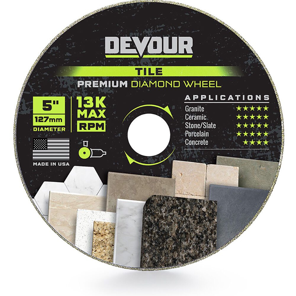 5.0" PREMIUM Tile Continuous Rim Diamond Blade - Devour™ Blades and Bits