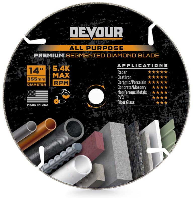 14" PREMIUM All-Purpose Segmented Rim Diamond Blade - Devour™ Blades ...